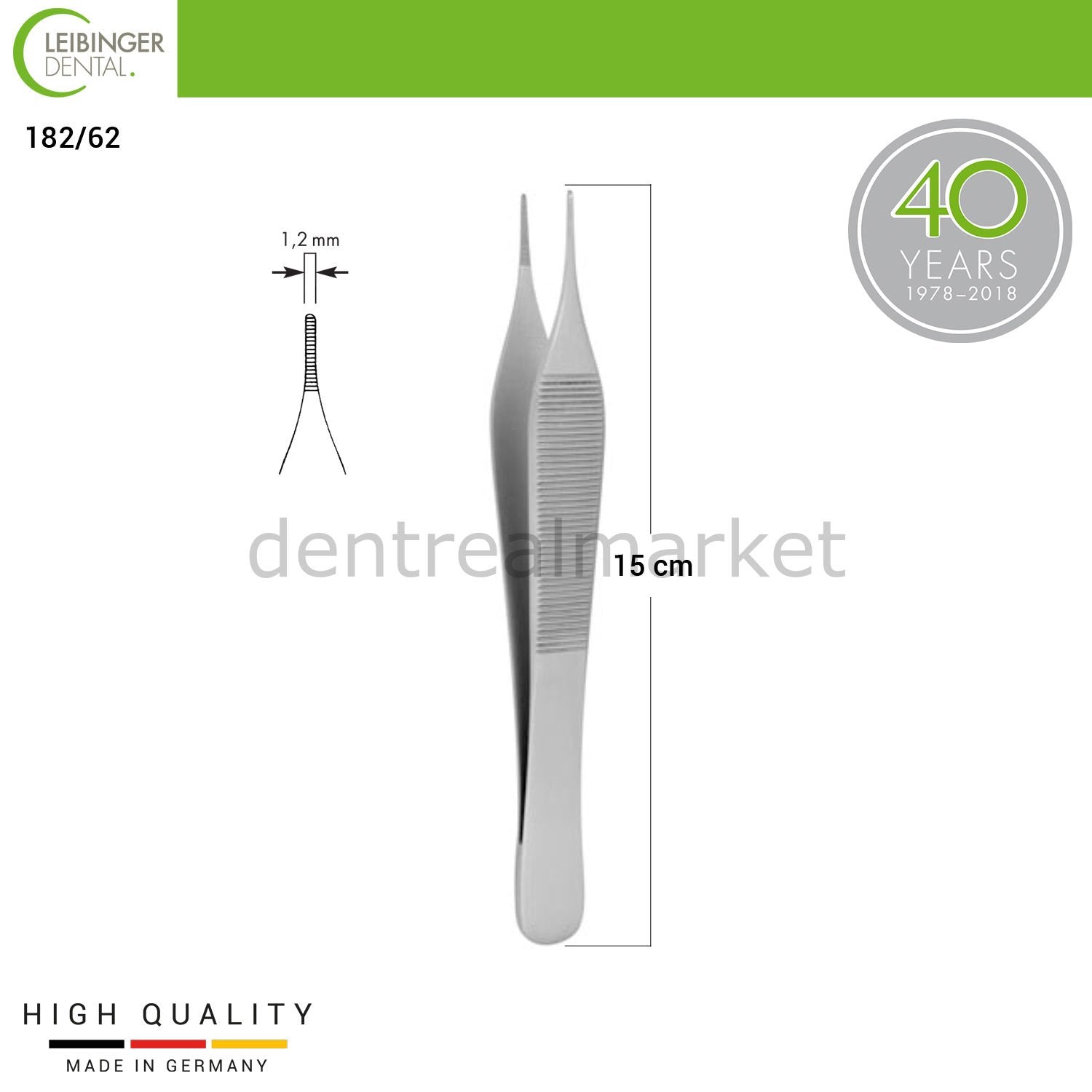 Leibinger - Adson Clamp - 15 cm - Dental Instruments – DentrealStore