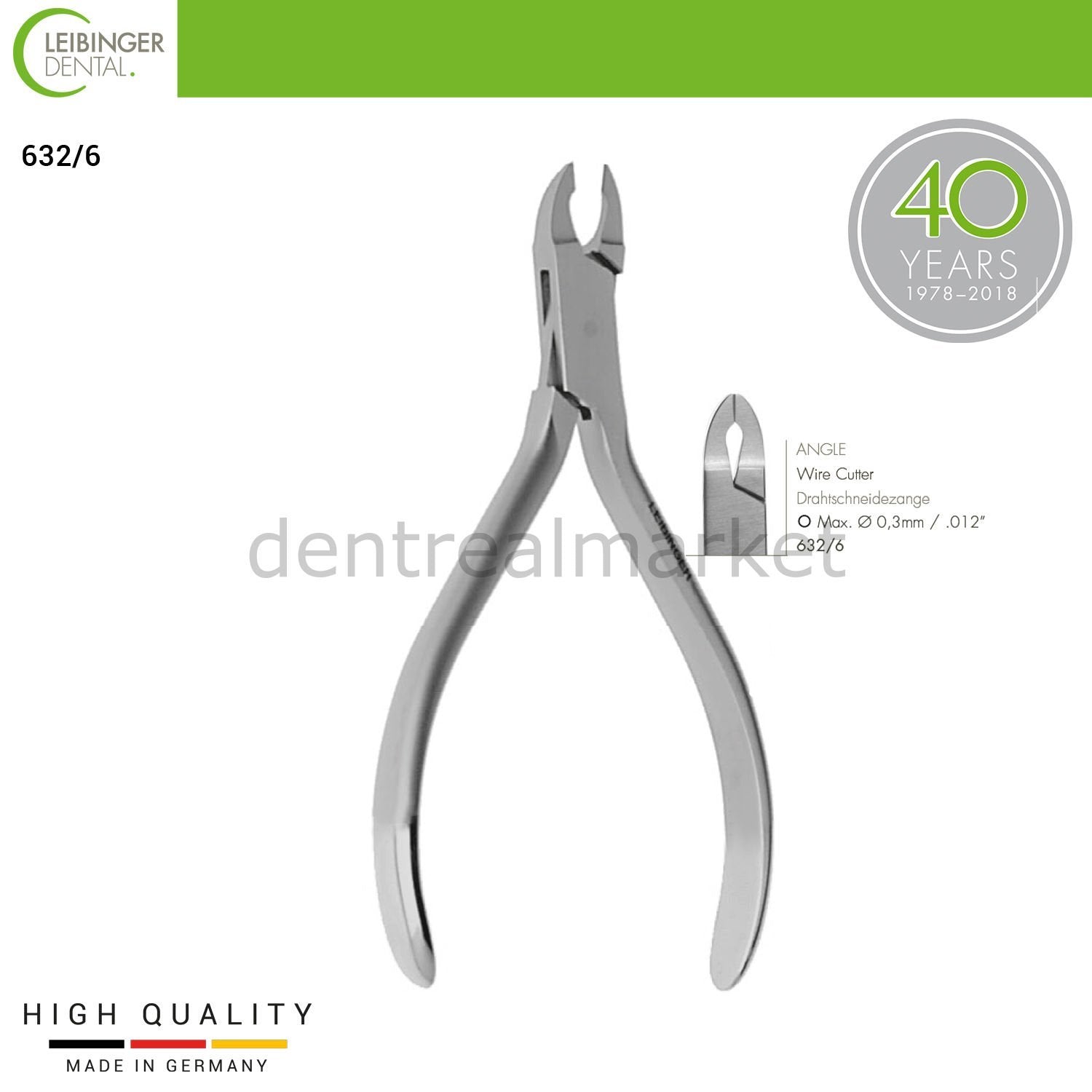 Leibinger - Orthodontic Angle Wire Cutter - Angle Wire Cutter - 130 mm ...