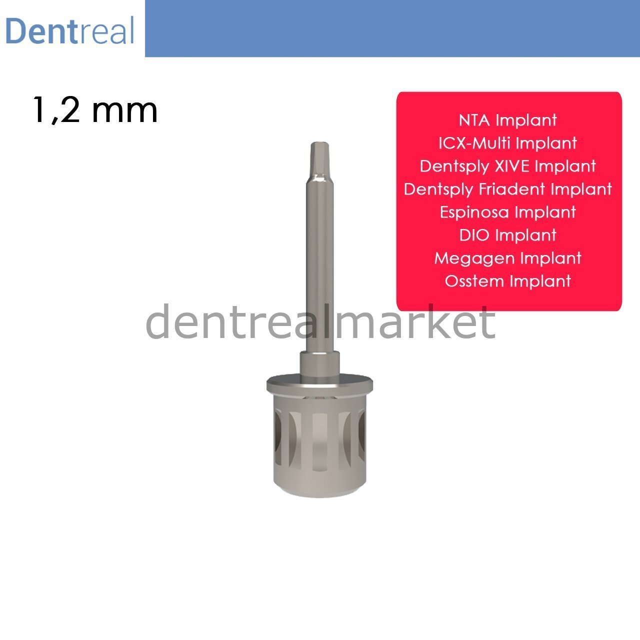 Dentreal – Schraubendreher für Friadent-Implantat – 1,20 mm Sechskant ...